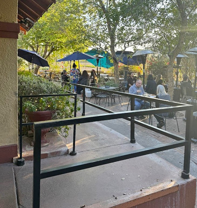 Entrance Ramp: The pathway to pizza paradise, where a simple ramp and railing lead diners into Cibo's world of wood-fired wonders and Nutella-filled dreams.
