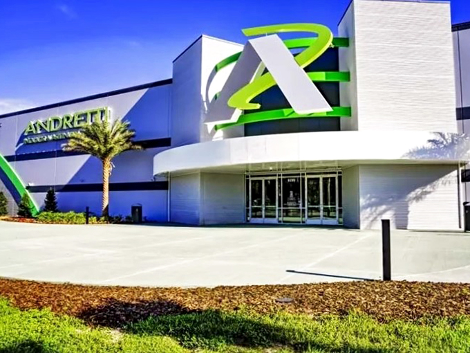 The gateway to gearhead heaven! Step inside and leave your inhibitions at the door&mdash;along with any delusions about your actual driving skills.