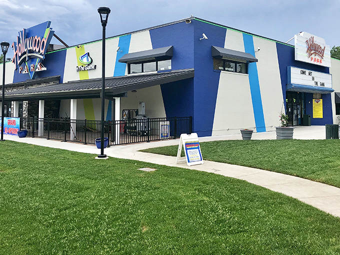 The welcoming facade stands ready for action, its clean lines and bright colors promising a day of unforgettable family fun.