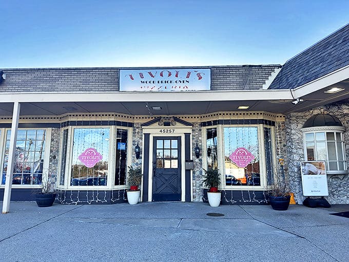 Facade: Morning light showcases Tivoli's welcoming entrance, where pizza pilgrims have been finding comfort and joy for decades. Some treasures hide in plain sight.