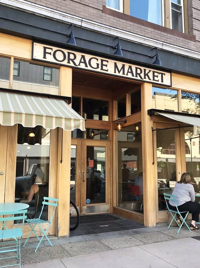 The historic building housing Forage Market adds character to an already charming downtown Lewiston breakfast destination.