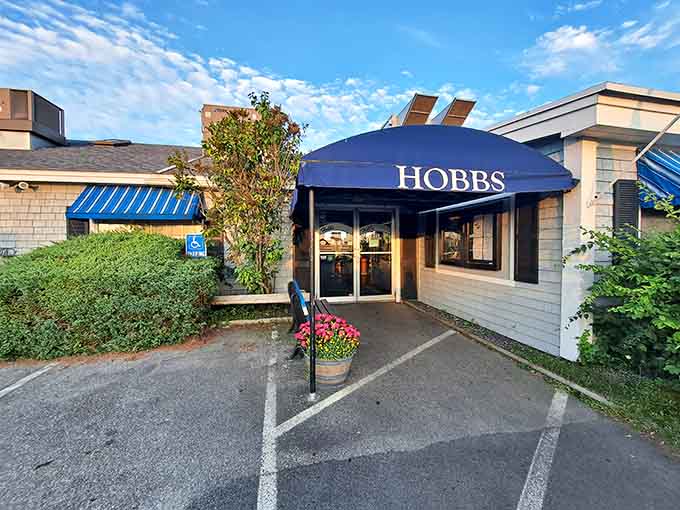 That welcoming entrance beckons you inside, where lobster stew and harbor views await anyone smart enough to answer the call.