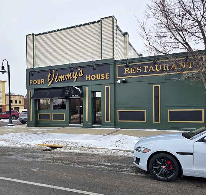 Jimmy's Pour House standing proud on the street, ready to surprise and delight another round of hungry visitors.