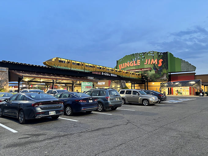 The parking lot fills quickly because word spreads fast about grocery stores that double as entertainment.