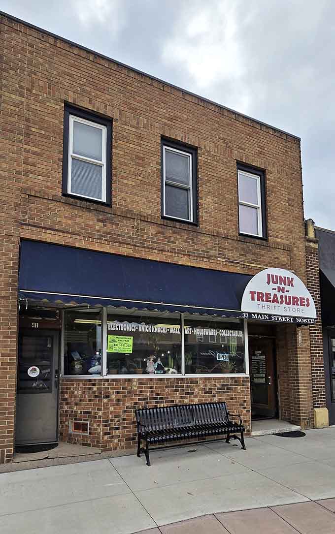 That bench outside isn't just furniture, it's an invitation to slow down and remember when shopping was an experience, not a transaction.