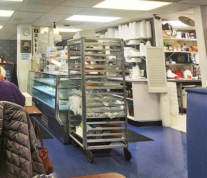 The counter offers front-row seats to the breakfast ballet, where skilled cooks transform simple ingredients into magic.