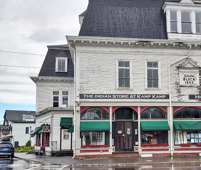 History lives in the weathered boards of this landmark shop selling authentic Native American crafts.
