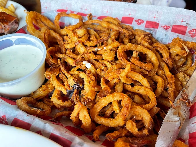 Ring-a-ding-ding! These golden hoops of happiness are the perfect sidekick to any BBQ feast. Crispy, addictive, and worth every calorie.