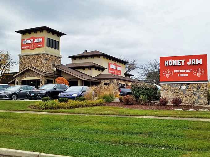 Even the weather seems to celebrate this culinary landmark, with a perfect rainbow arching over the humble red building after a summer shower.