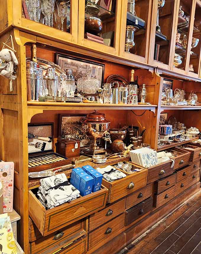 Vintage items arranged with the kind of care that makes you appreciate craftsmanship from eras when things were built to last actual generations.