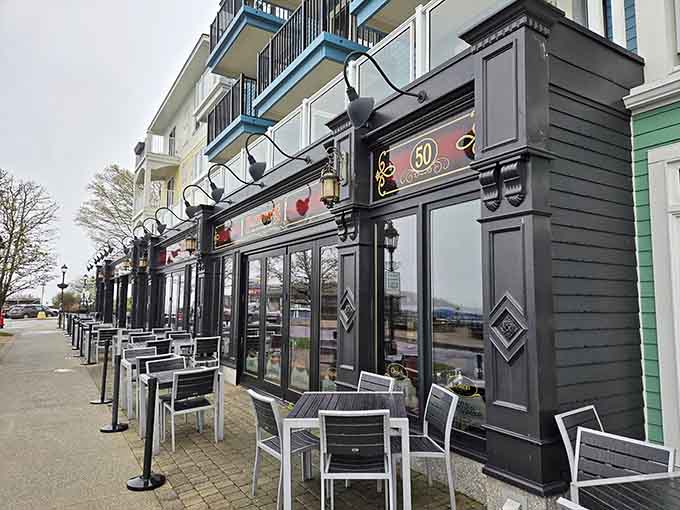 Outdoor seating lets you soak up the Bar Harbor atmosphere while enjoying food that's worth braving any weather to experience.