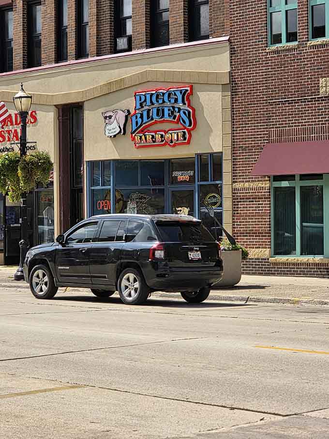 That bright blue exterior stands out on Austin's streets like a delicious beacon calling all barbecue lovers to come hither.