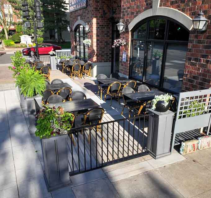 Outdoor seating lets you people-watch while enjoying your meal, which is basically dinner and a show combined.