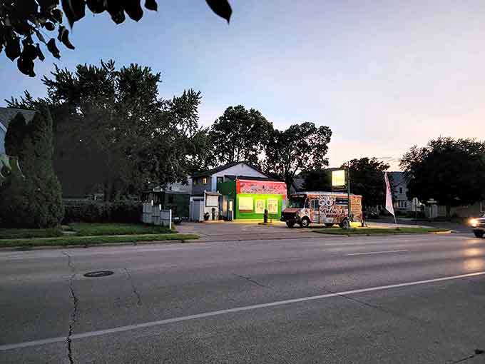Street view showing how Rubio's has become part of Winona's landscape, a colorful landmark in the community.