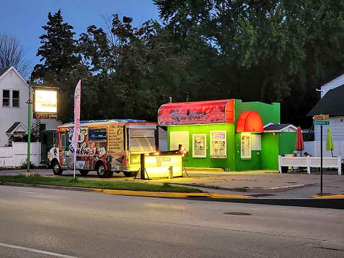 As evening falls, this little corner of Winona transforms into a gathering place where community and cuisine create something magical together.