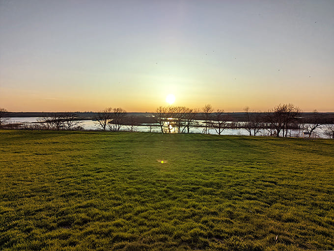 Wide open grassy areas invite everything from frisbee games to cloud watching, with the river providing the world's best backdrop for whatever you choose.