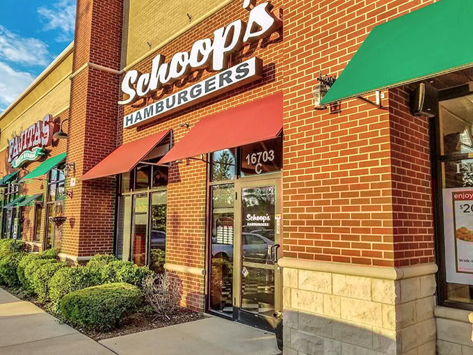 The exterior from another angle reveals the strip mall location that proves you can't judge a restaurant by its neighbors or its parking lot.