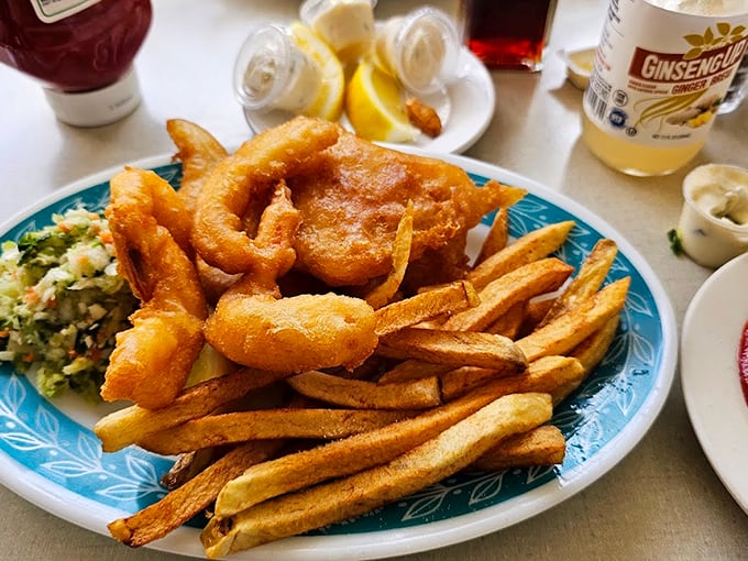 The holy trinity of seafood satisfaction. It's like a beach vacation for your taste buds, minus the sand in your shorts.