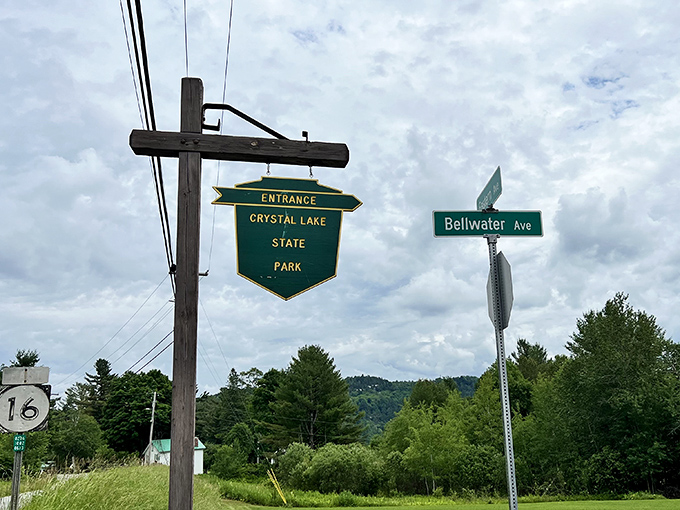 The entrance sign promises nothing it can't deliver &ndash; just turn here for memories that outlast your sunburn.