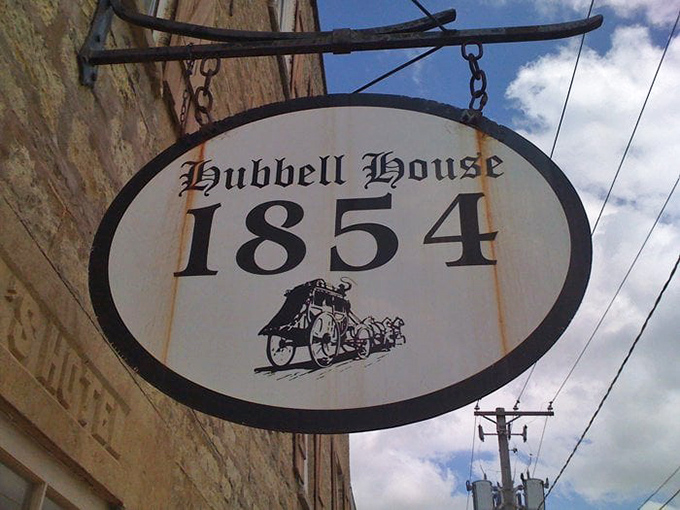 This iconic signage has guided hungry travelers to Mantorville's culinary landmark for generations&mdash;a beacon of good taste since 1854.