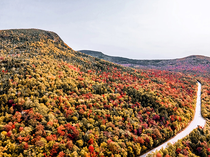 Smugglers' Notch presents a tapestry of colors so vibrant you'll swear someone's been touching up reality with Photoshop.