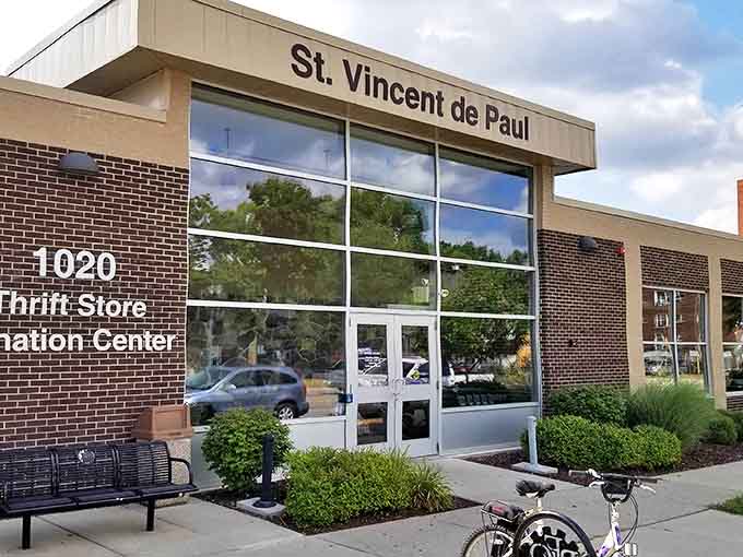 The exterior shows a well-maintained building that's become a community fixture, where smart shoppers know to visit regularly.