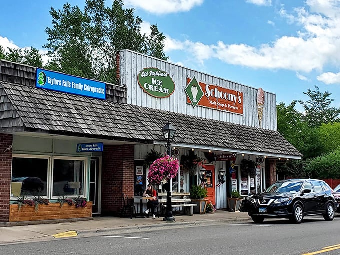 The main street's vintage storefronts create a charming backdrop for exploring, with local businesses offering genuine hospitality and unique finds.