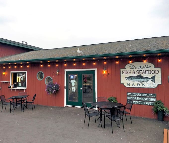 The welcoming entrance promises fresh seafood and friendly service, inviting you to discover why this spot has become a beloved North Shore destination.