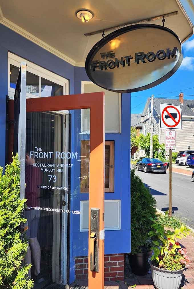 The entrance beckons with the promise of exceptional food and the kind of hospitality that makes strangers feel like regulars.