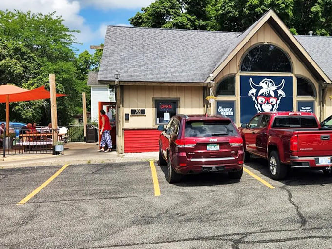 Even the parking area has charm &ndash; the distinctive signage beckoning hungry travelers to one of Michigan's most delicious detours.