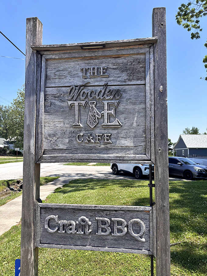 The weathered wooden sign doesn't need fancy graphics when the food inside does all the talking, and boy, does it have stories to tell.