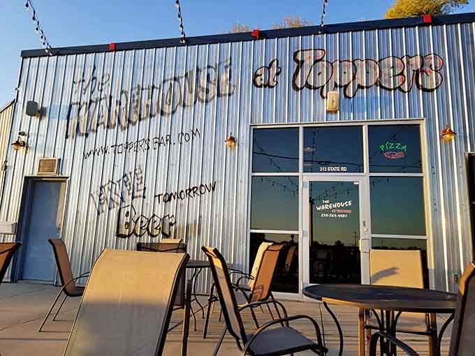 The exterior welcomes visitors with promises of good food and cold beer, delivering on both with Minnesota-style authenticity.