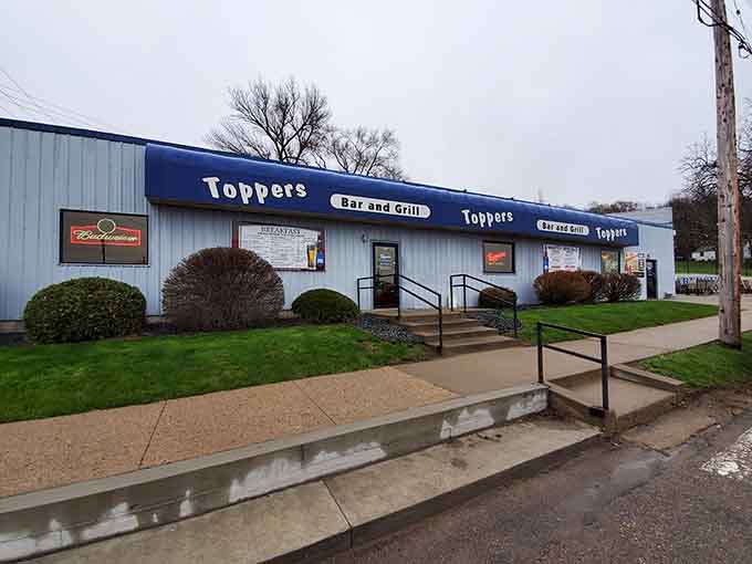 Another view of Topper's exterior reminds us that the best treasures often come in the most unassuming packages.