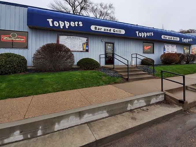 Topper's welcoming exterior and outdoor seating area invite passersby to stop in and discover what locals have known for years.