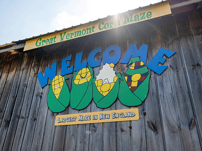 Colorful welcome that doesn't mention the hours of delightful disorientation ahead &ndash; that part's a surprise for the uninitiated maze-goers.