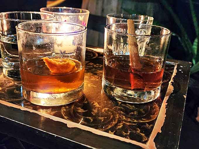 Whiskey flight ready for takeoff &ndash; amber treasures waiting to be discovered, one thoughtful sip at a time.