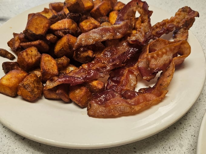 Breakfast potatoes so perfectly seasoned and crispy, they've probably ruined all other breakfast potatoes for generations of Vermonters.