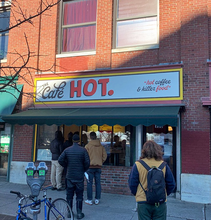 The weekend line forms early outside The Caf&eacute; HOT., where patient customers know that some things &ndash; like these legendary biscuits &ndash; are absolutely worth waiting for.