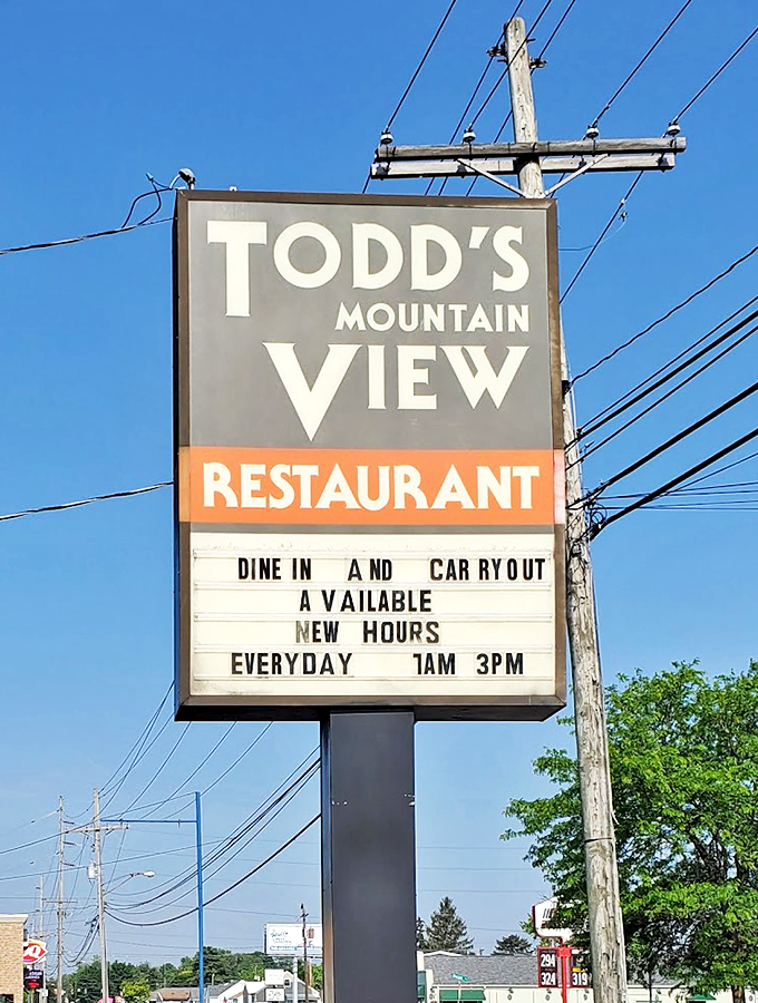 Time stands still at Todd's, but their hours don't. A beacon for the hungry, promising delicious respite from dawn 'til dusk.