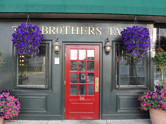 Morning or evening, the charming entrance with its vibrant flowers signals that someone here cares deeply about details.