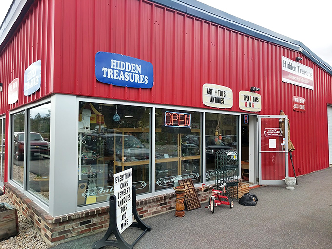 Red alert! This isn't just a store, it's a portal to the past. Step inside and let the treasure hunt begin!