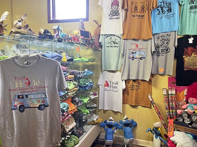 Troll-themed merchandise lets you take the magic home &ndash; because nothing says "sophisticated adult" like a "Troll Hair Don't Care" t-shirt.