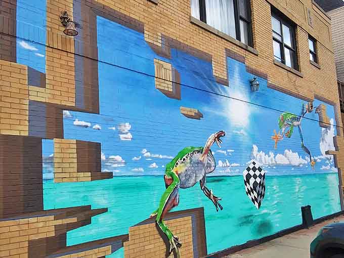 A vibrant mural celebrates Middlefield's founding in 1799, depicting the natural beauty and simple pleasures that continue to define this special place.