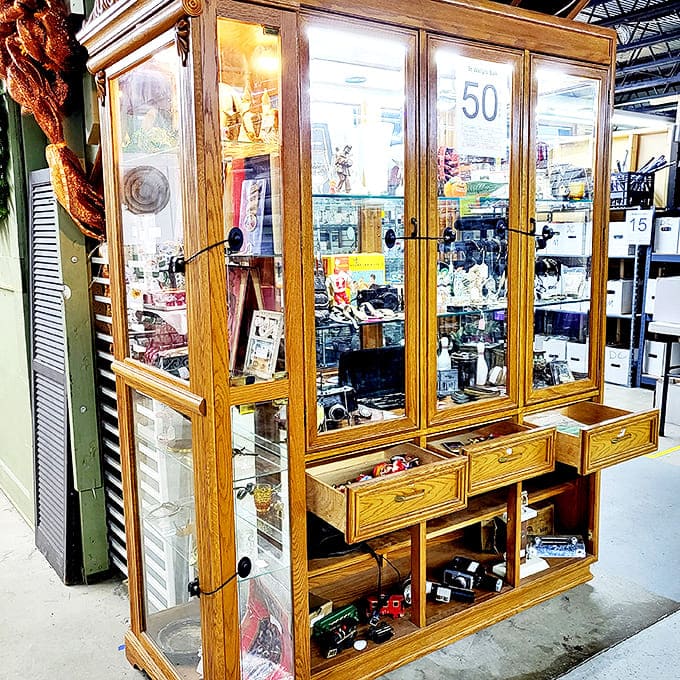 This magnificent oak cabinet could star in its own period drama. Imagine the secrets and silverware it's held through decades of dinner parties.
