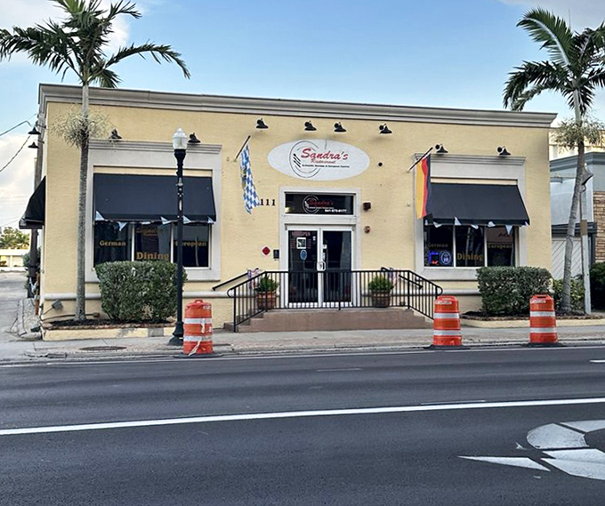 From the street, Sandra's looks like it was plucked from a Bavarian village and gently placed in Punta Gorda &ndash; a yellow beacon of European culinary tradition.