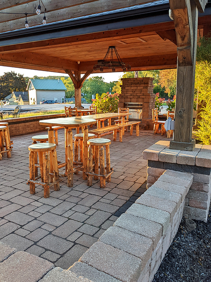 Sunset at The Depot transforms the patio into a magical dining experience where food, friends, and atmosphere create perfect Wisconsin memories.