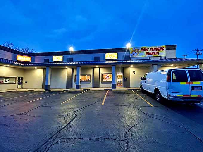 Even as evening approaches, My Waffle's lights shine invitingly &ndash; proving that breakfast comfort knows no time constraints in Crest Hill.