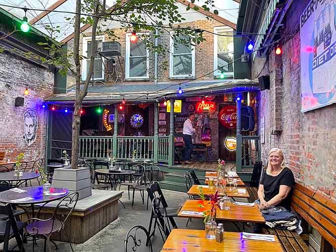 Patio seating under the stars with cold drinks and hot food, basically the recipe for perfect summer evenings in Ohio.