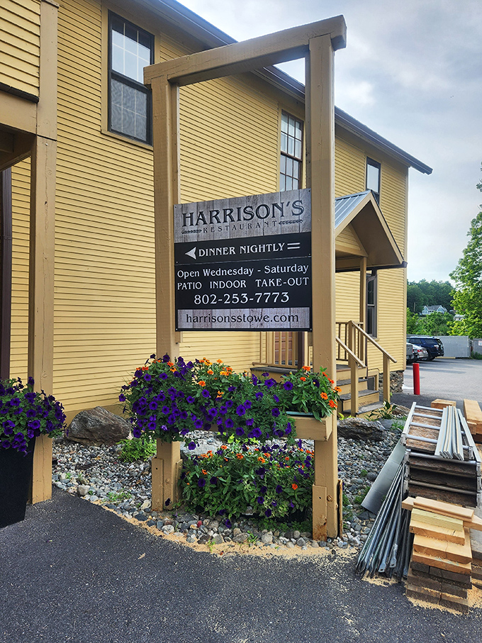 Harrison's sign stands as a beacon for hungry travelers, promising memorable meals and the kind of service that turns first-timers into regulars.