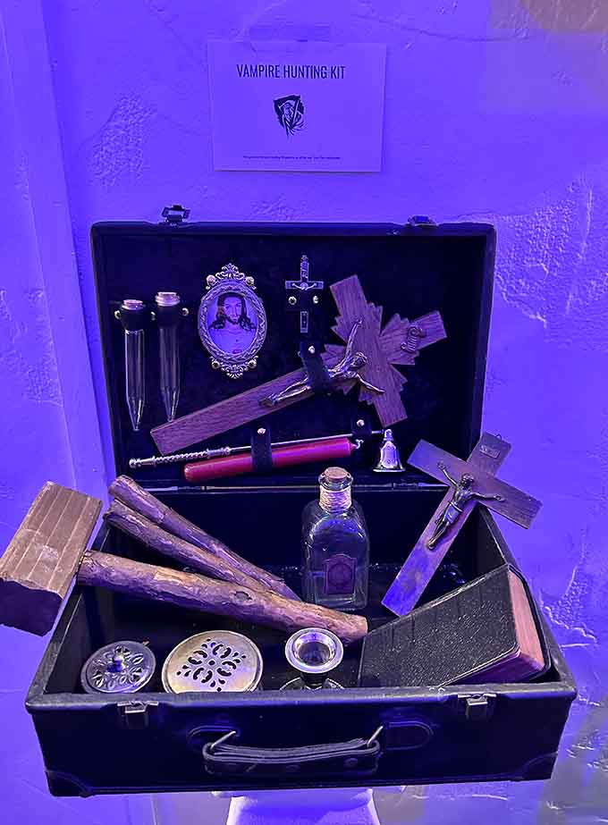 A complete vampire hunting kit, because you never know when you'll need to defend yourself, better safe.
